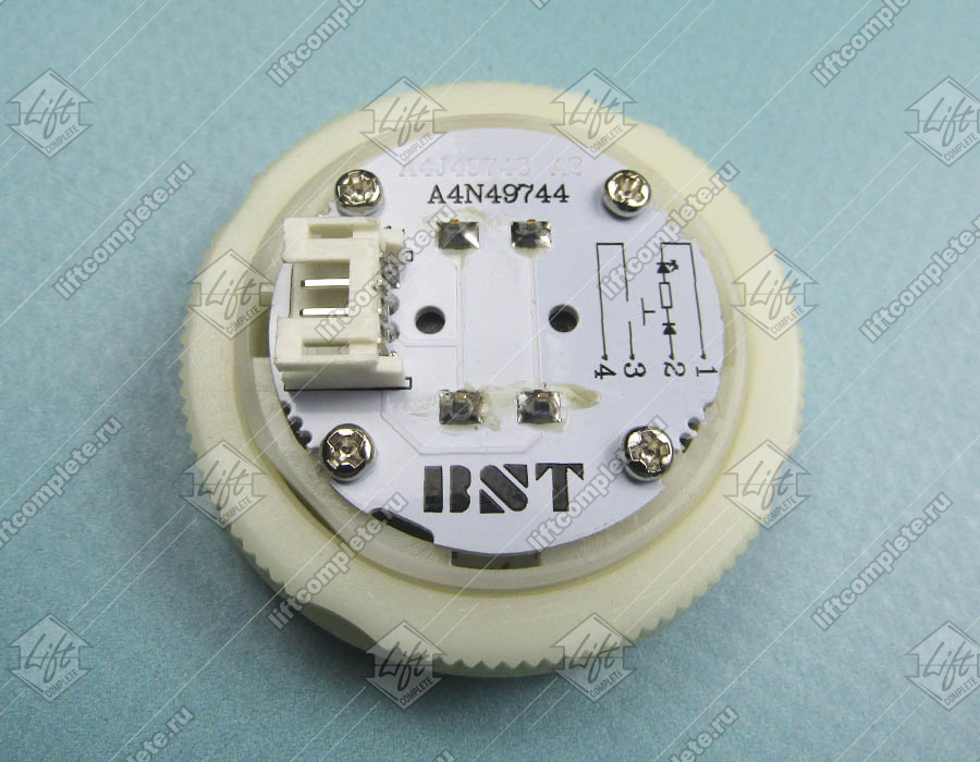 Кнопка вызова/приказа, BST, стрелка вниз, белый символ, с кодом Брайля ...